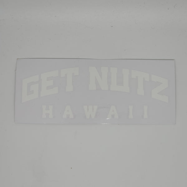 Sticker - Get Nutz Hawaii (White) – Get Nutz Wear