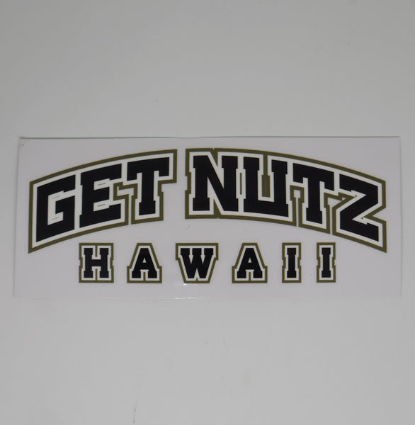 Sticker - Get Nutz Hawaii (Olive Green) – Get Nutz Wear
